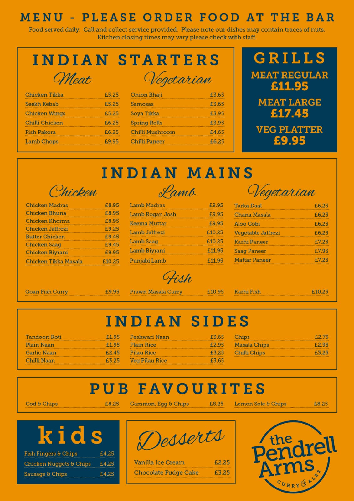 The Pendrell Arms | Pub & Indian Food in Codsall Wood, Wolverhampton